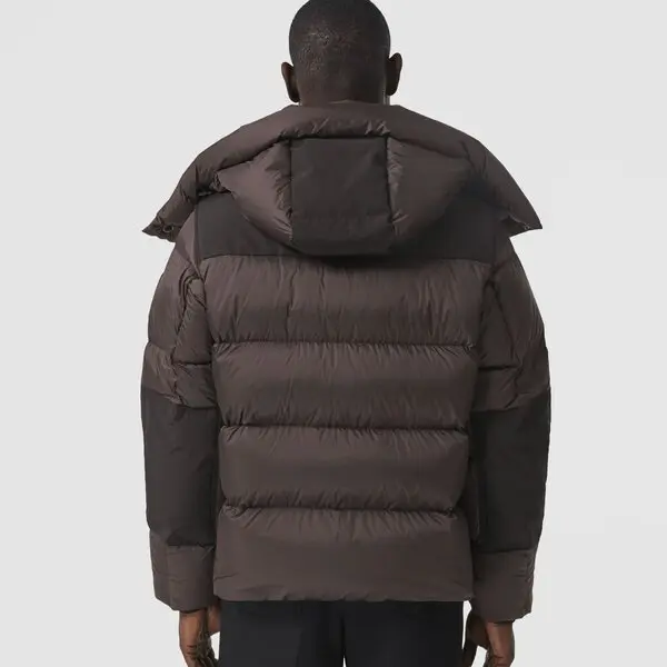 Burberry Detachable Sleeve Padded Coat - Brown