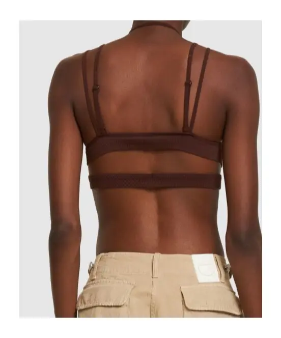 ANDREĀDAMO Ribbed Jersey Bra W/ Straps