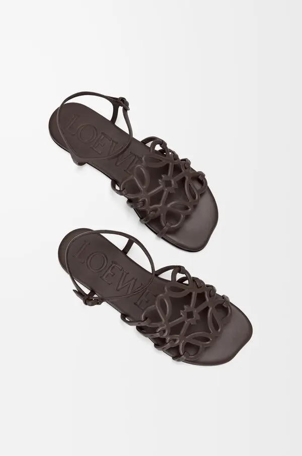 Loewe Petal Anagram Sandals - Black