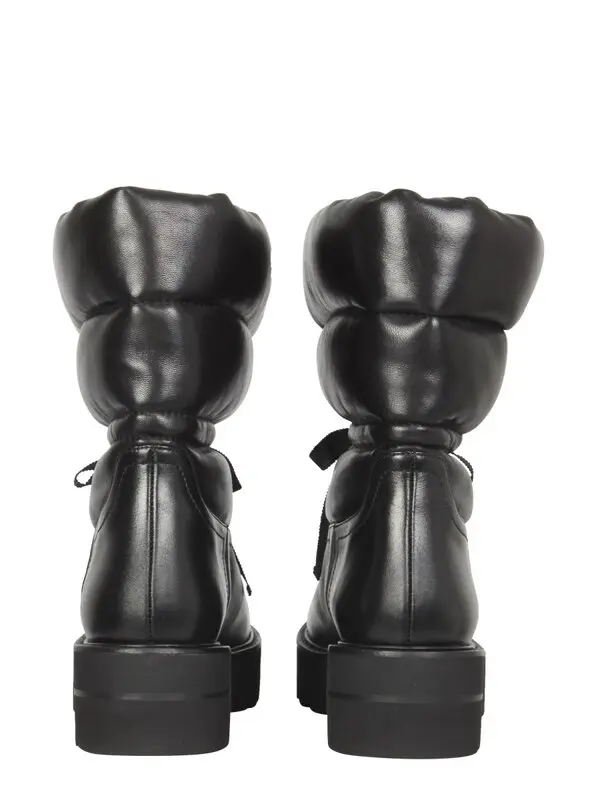 STUART WEITZMAN Padded Ankle Boots With Ribbon Detailing - Black