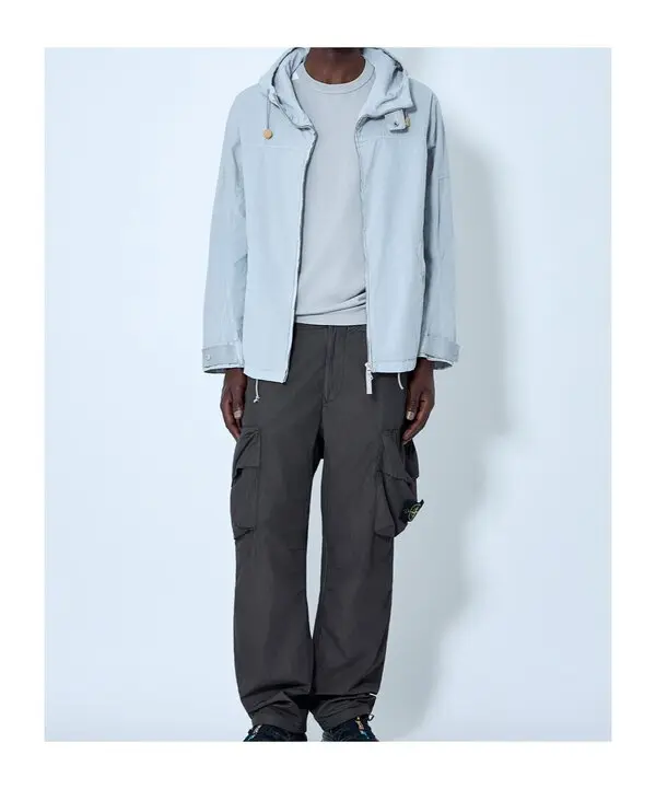 Stone Island Marina Drawstring Hooded Jacket - Blue