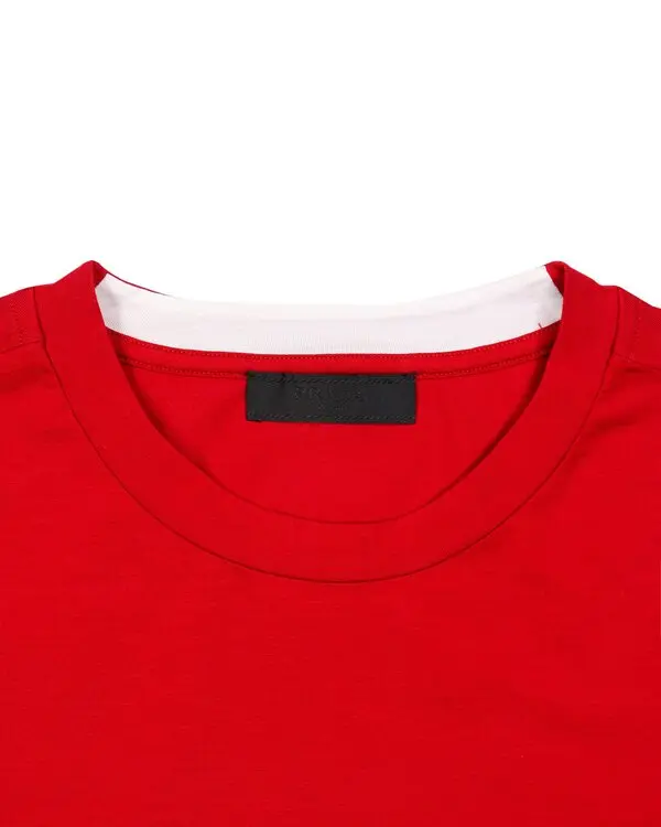 Prada Logo Round-necked T-shirt - Red