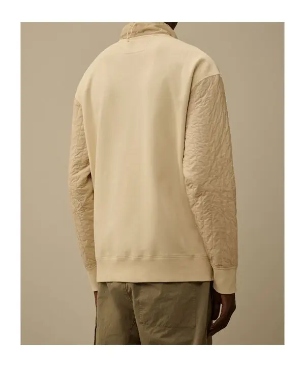 C.P. COMPANY Half-zip Quilted-panel Sweatshirt