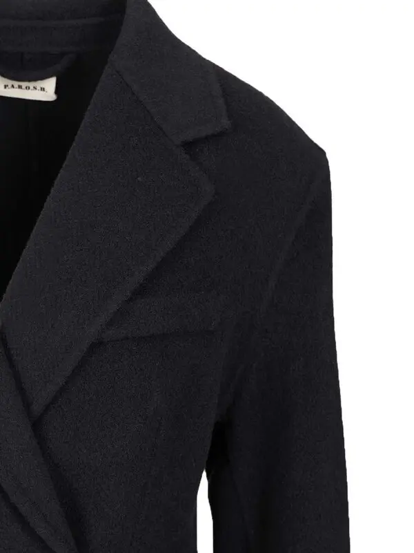 P.a.r.o.s.h Double-breasted Tailored Coat - Black