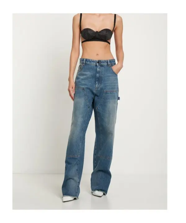 Gcds Pinstripe Satin Bra