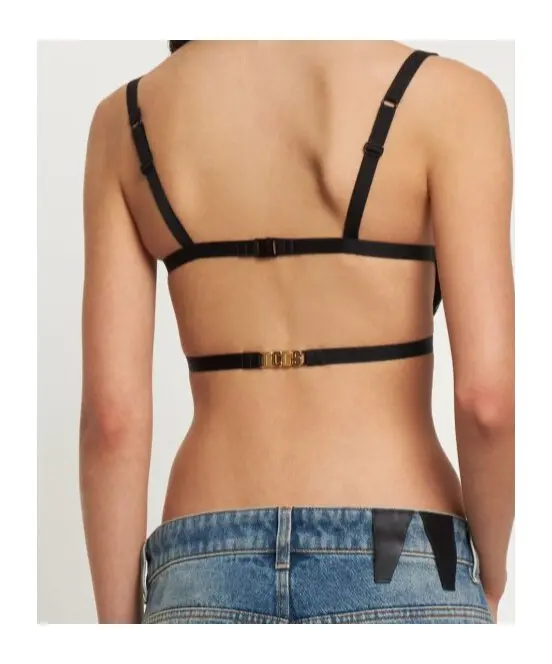Gcds Pinstripe Satin Bra