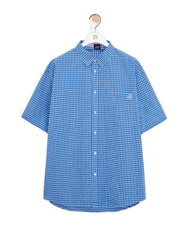 Loewe Gingham-check Short-sleeve Shirt