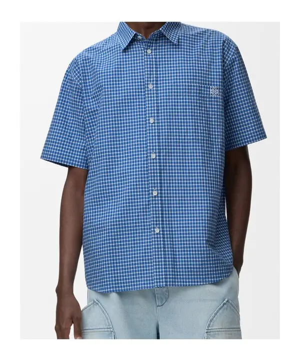 Loewe Gingham-check Short-sleeve Shirt