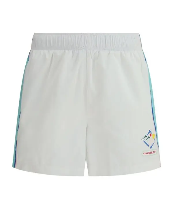 Casablanca Wide-leg Shorts With Graphic Pattern - White