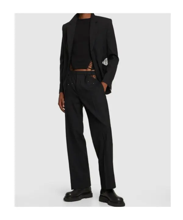DION LEE Tailored Blazer With Embroidered Details