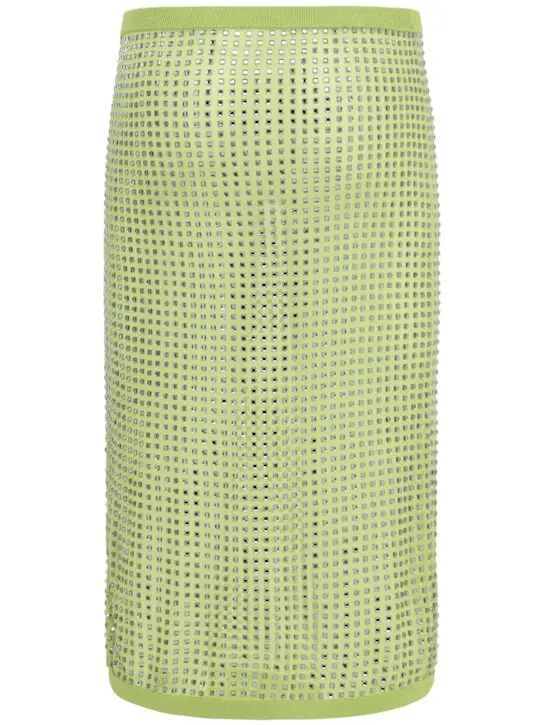 Christopher Esber Cirrus Crystal Embellished Midi Skirt - Nude