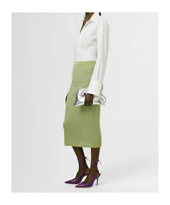 Christopher Esber Cirrus Crystal Embellished Midi Skirt - Nude