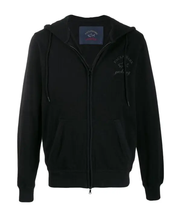 PAUL  SHARK Paul & Shark Logo Print Zip-up Hoodie