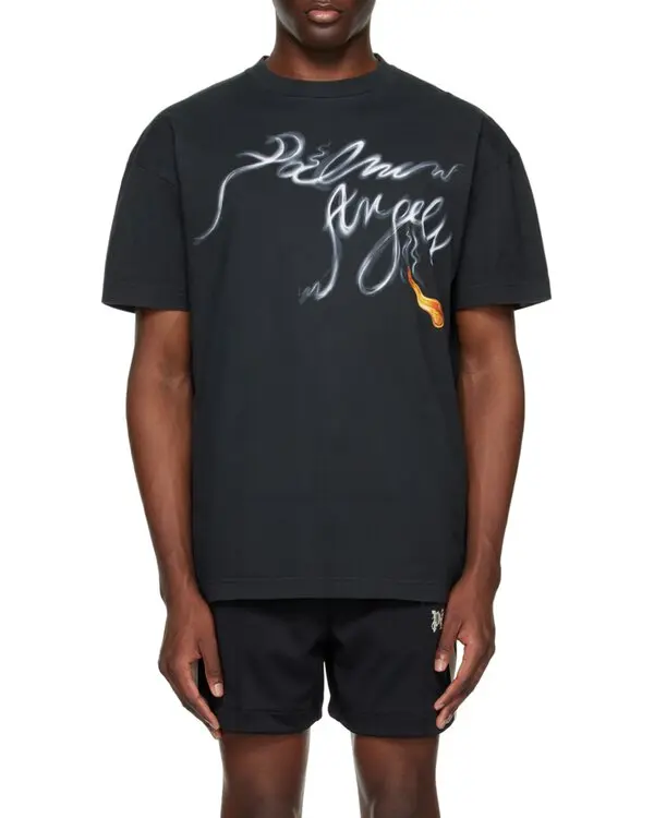Palm Angels Logo Printed Crewneck T-shirt