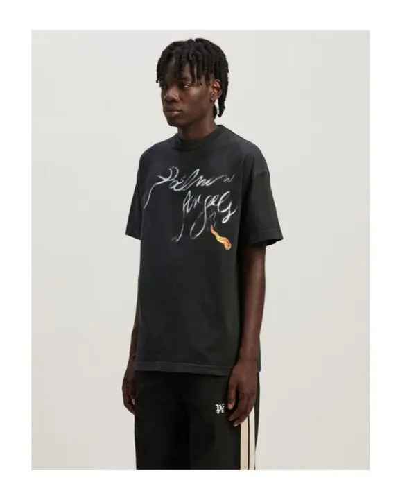 Palm Angels Logo Printed Crewneck T-shirt