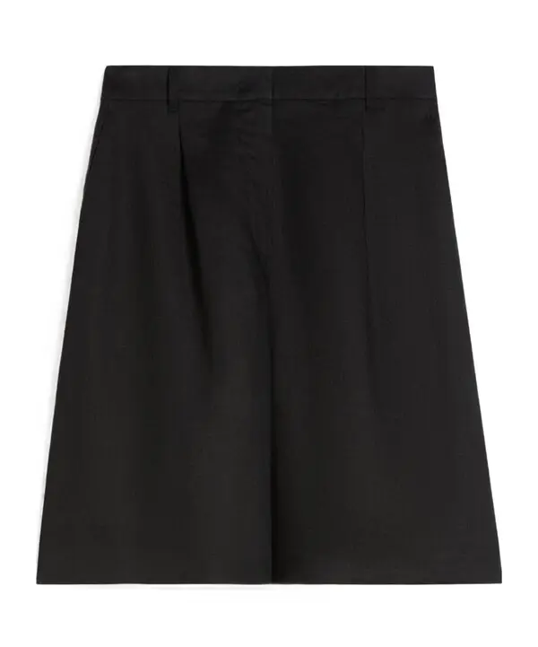 Max Mara Linen Bermuda Shorts - Black