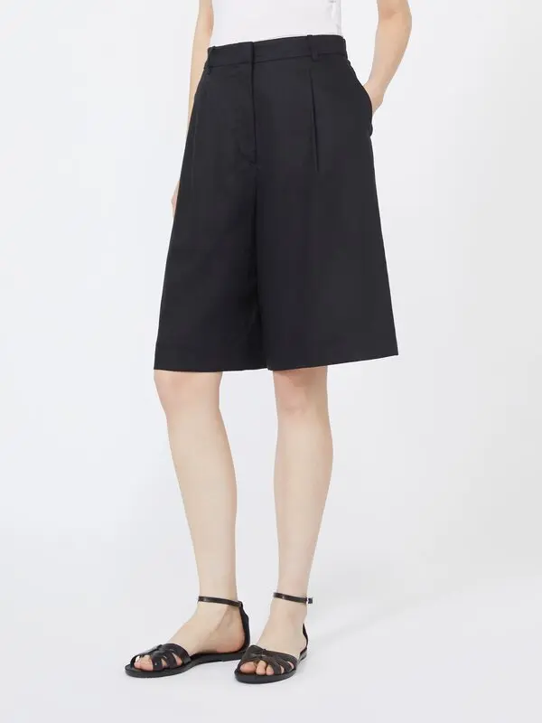 Max Mara Linen Bermuda Shorts - Black