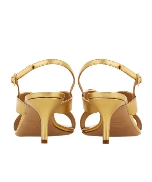 FERRAGAMO Vara Bow Slingback Sandals - Gold