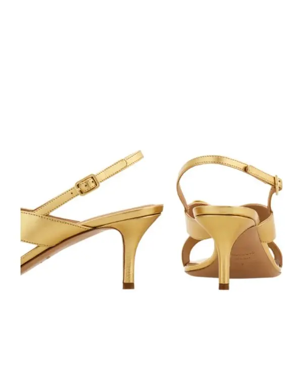 FERRAGAMO Vara Bow Slingback Sandals - Gold
