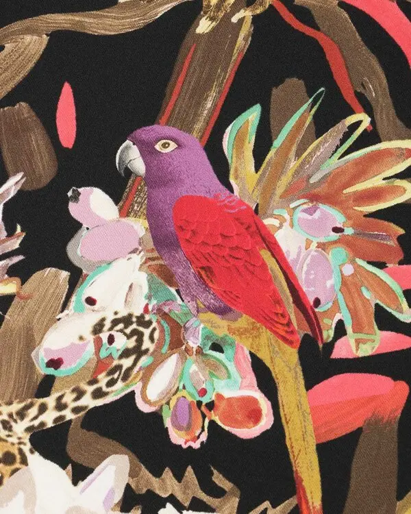 FERRAGAMO Printed Silk Scarf - Black