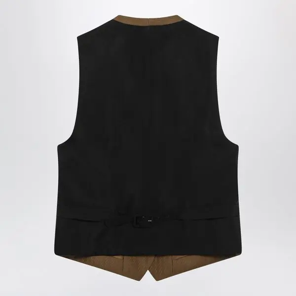 Burberry Single-breasted V-neck Tailored Waistcoat - Hazelnut Brown