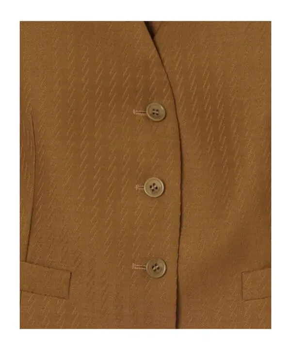 Burberry Single-breasted V-neck Tailored Waistcoat - Hazelnut Brown