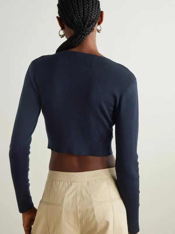 Arch4 Round Neck Long Sleeve Cardigan