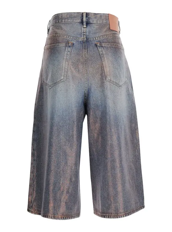 Acne Studios Judda Glitter Denim Shorts