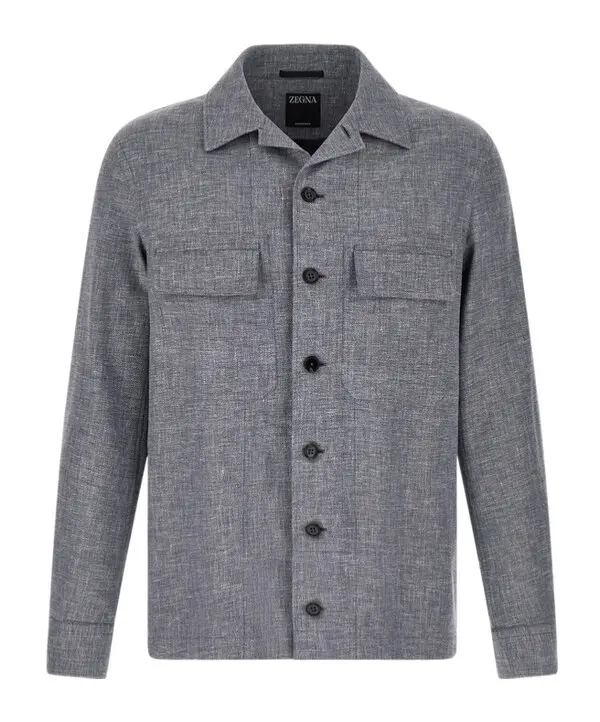 Zegna Crossover Button-front Overshirt