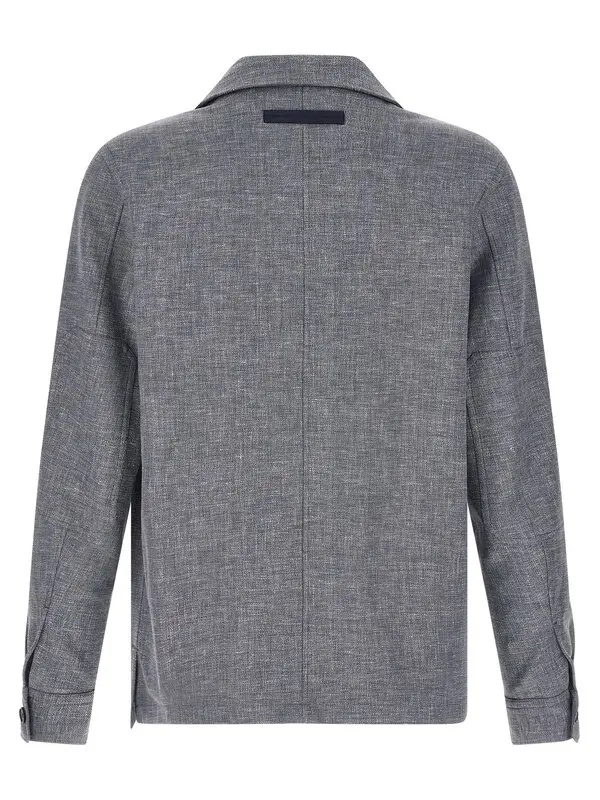 Zegna Crossover Button-front Overshirt
