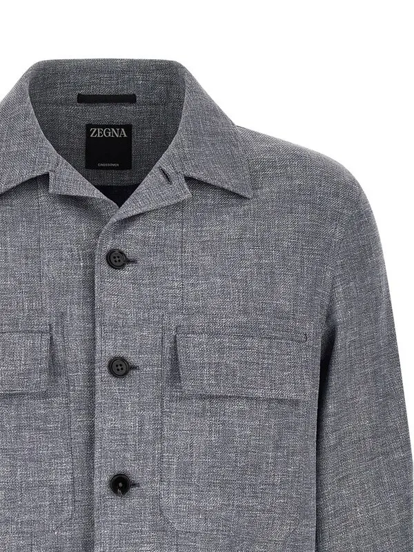 Zegna Crossover Button-front Overshirt