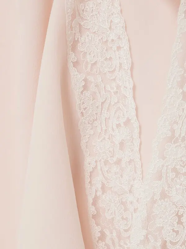 Chloé Lace-trimmed Silk Crepe De Chine Maxi Dress
