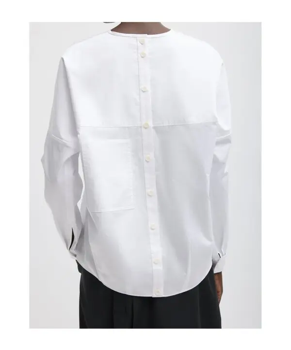 Tibi Oversized Cutout Cotton-poplin Shirt - White