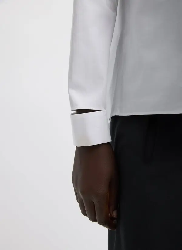 Tibi Oversized Cutout Cotton-poplin Shirt - White
