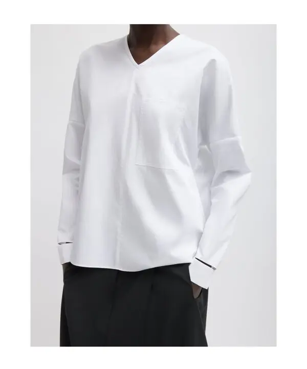 Tibi Oversized Cutout Cotton-poplin Shirt