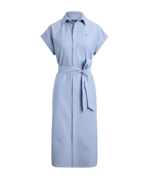Polo Ralph Lauren Belted Oxford Shirt Dress - Blue