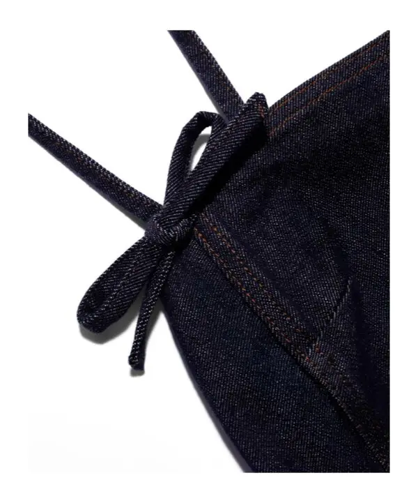 SELF-PORTRAIT Denim Bow Playsuit