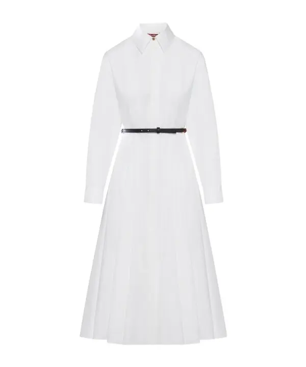Max Mara Belted Midi Shirt Dress - No