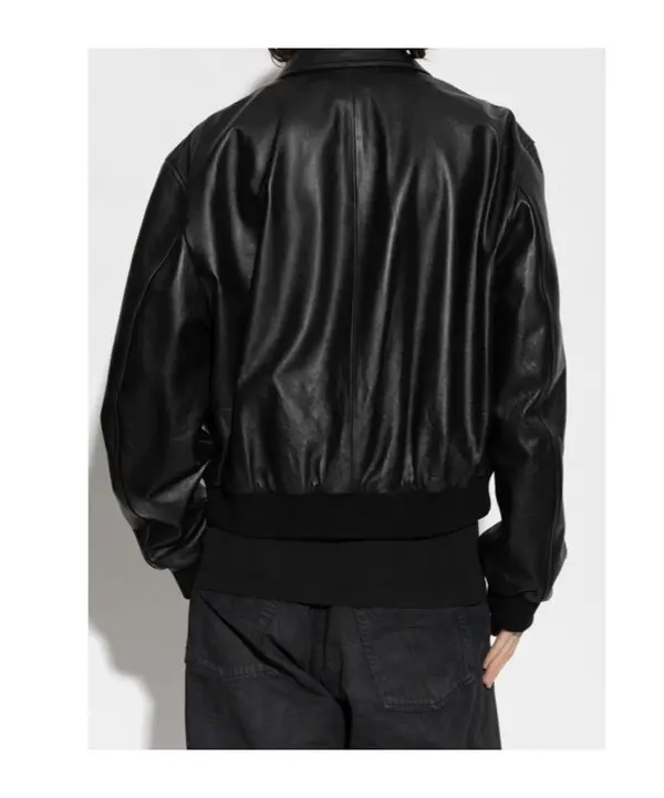 Balenciaga Leather Bomber Jacket
