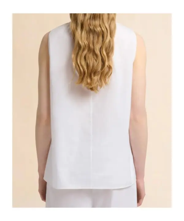 Marni Sleeveless Broderie Anglaise Top - White