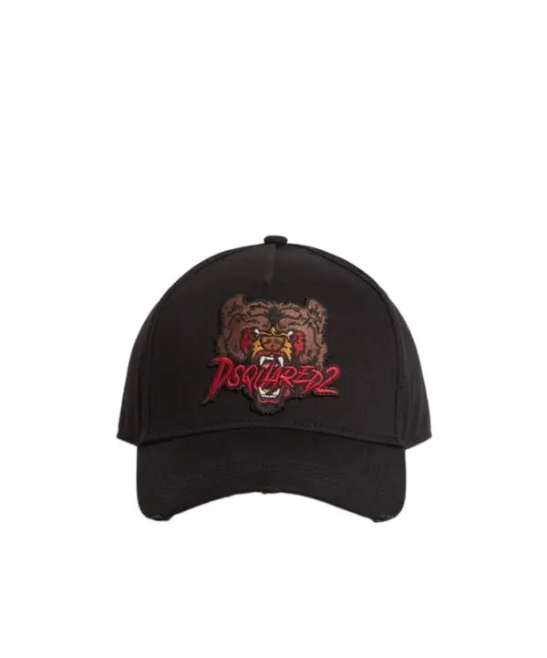 Dsquared2 Tiger Logo Baseball Cap - Black