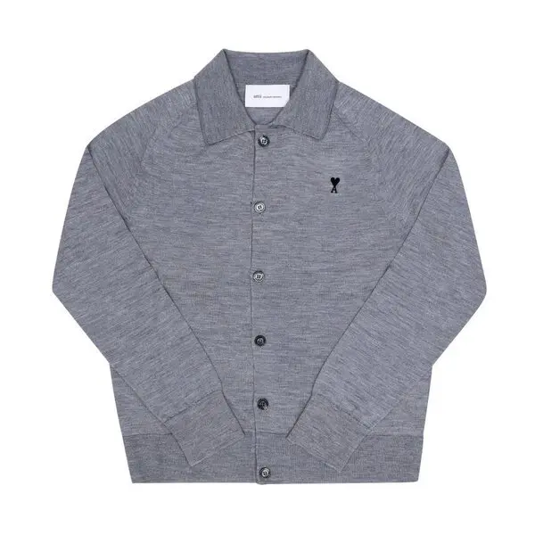 AMI Paris De Coeur Embroidered Cardigan