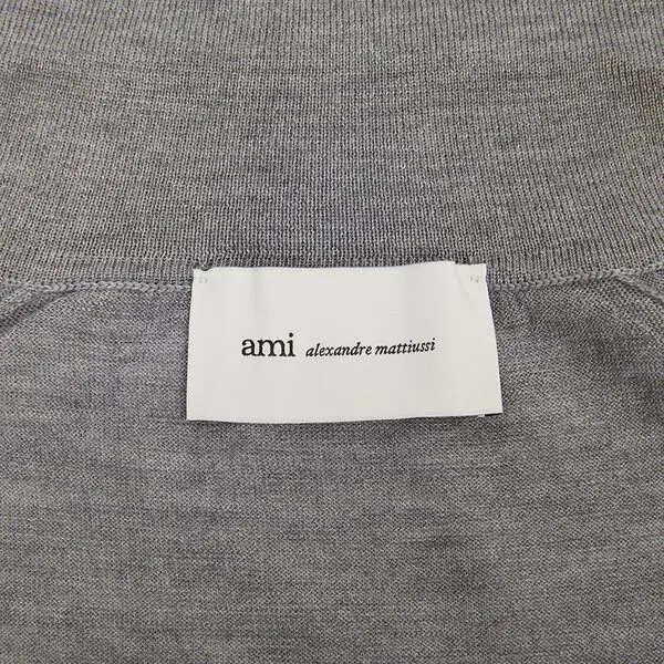 AMI Paris De Coeur Embroidered Cardigan
