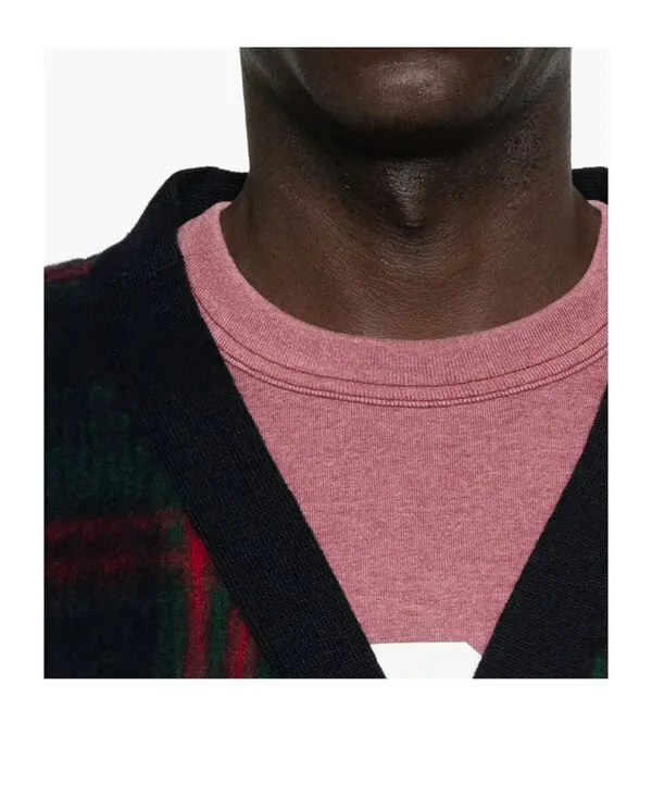 Aspesi Plaid Wool Cardigan - Black