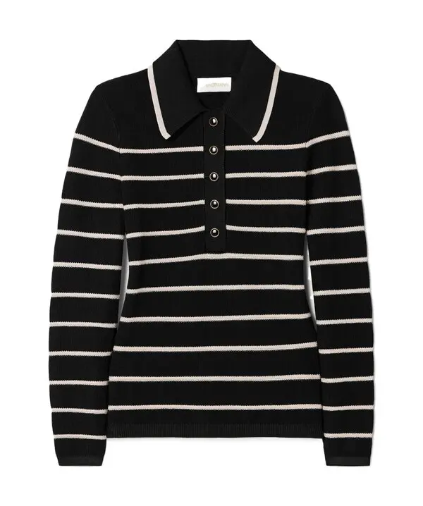 Zimmermann Striped Knitted Long Sleeve Top