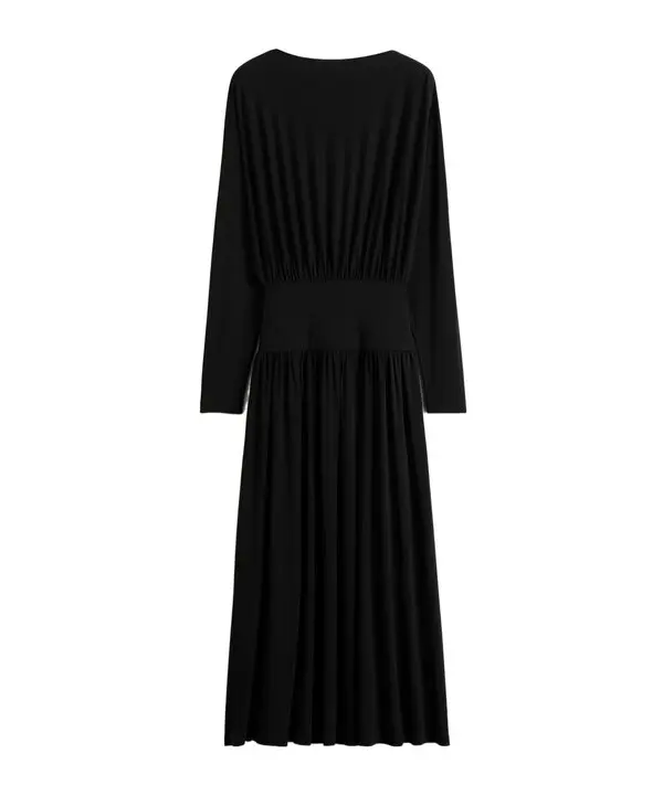 TOTEME Long-sleeved Boat Neck Dress With Pockets