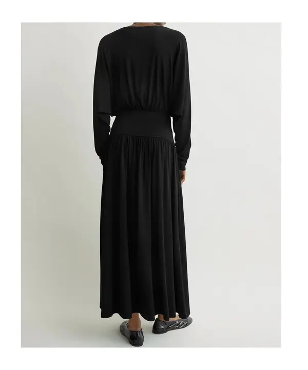 TOTEME Long-sleeved Boat Neck Dress With Pockets