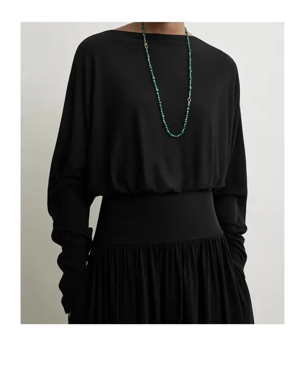 TOTEME Long-sleeved Boat Neck Dress With Pockets