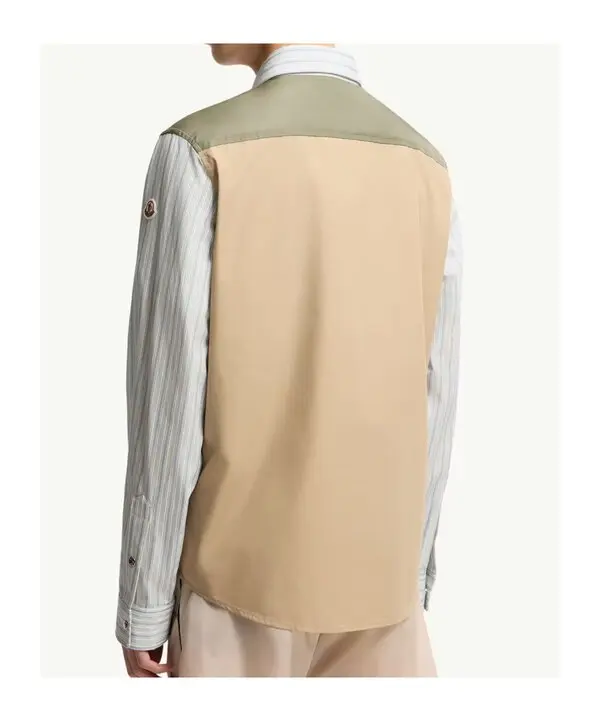 Moncler Striped Cotton Poplin Shirt