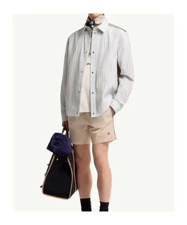 Moncler Striped Cotton Poplin Shirt